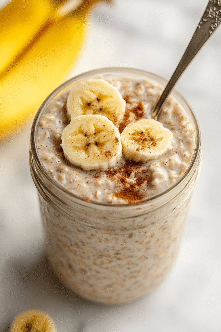 Banana Cinnamon Overnight Oats Recipe – 5-Min Breakfast You’ll Love
