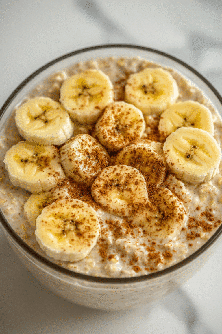 Banana Cinnamon Overnight Oats Recipe – 5-Min Breakfast You’ll Love