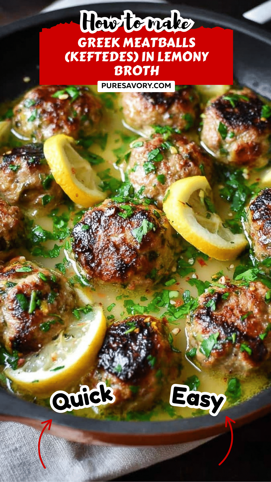 Greek Meatballs (Keftedes) In Lemony Broth: A Flavorful Culinary Delight
