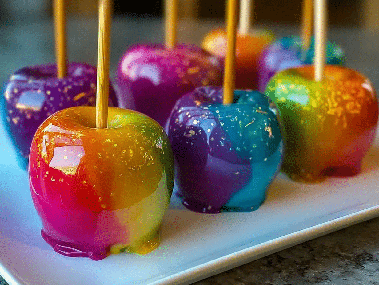 Rainbow Candy Apples: A Fun And Colorful Treat For All Occasions!