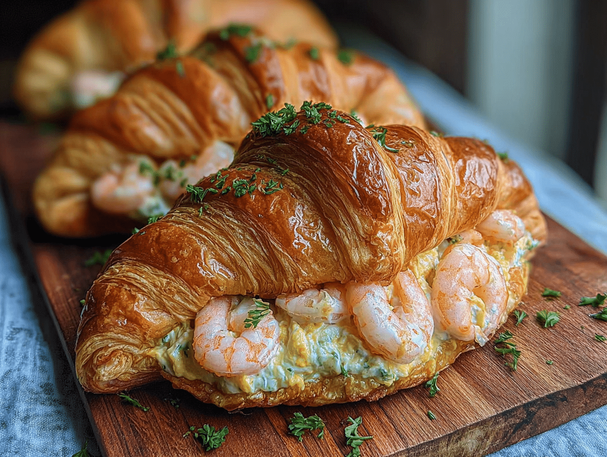 Buttery Shrimp Stuffed Croissants Recipe