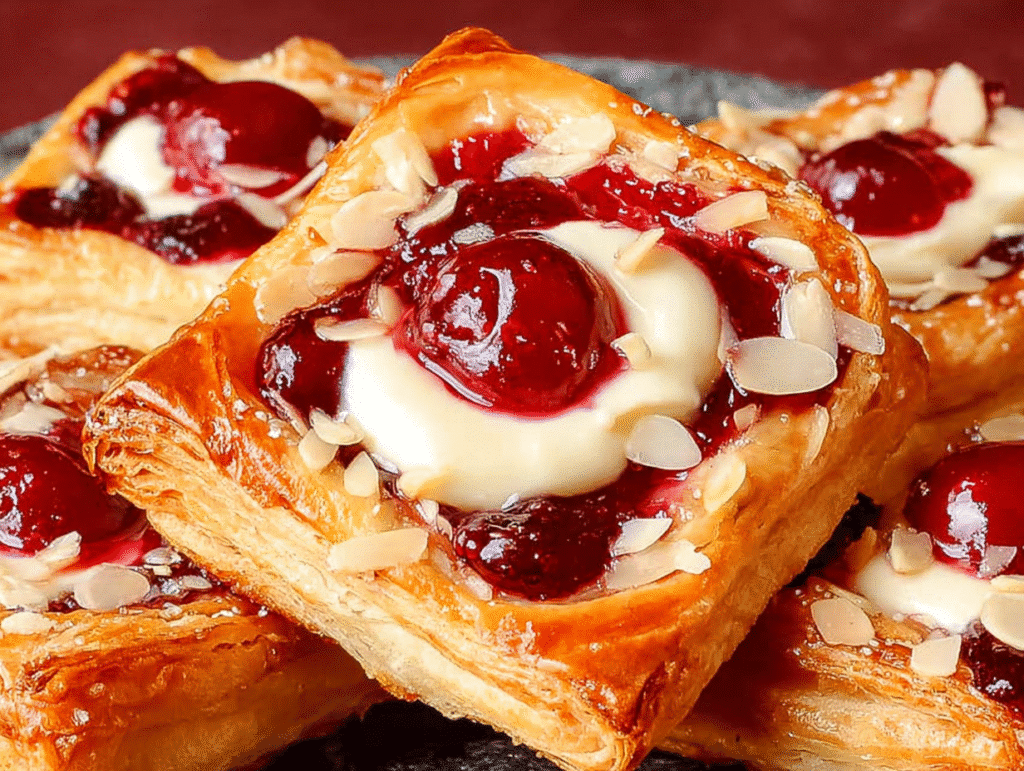 Danish Pastries With Cream Cheese And Cherries Recipe