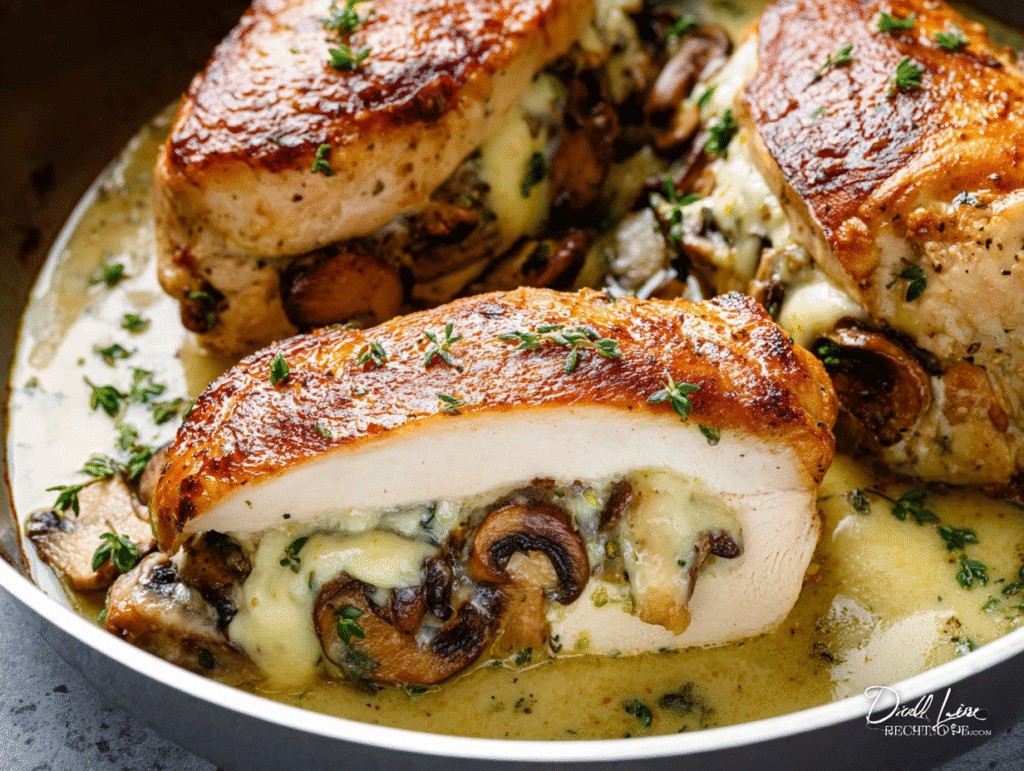 Flavorful Mushroom Stuffed Chicken Breast Recipe