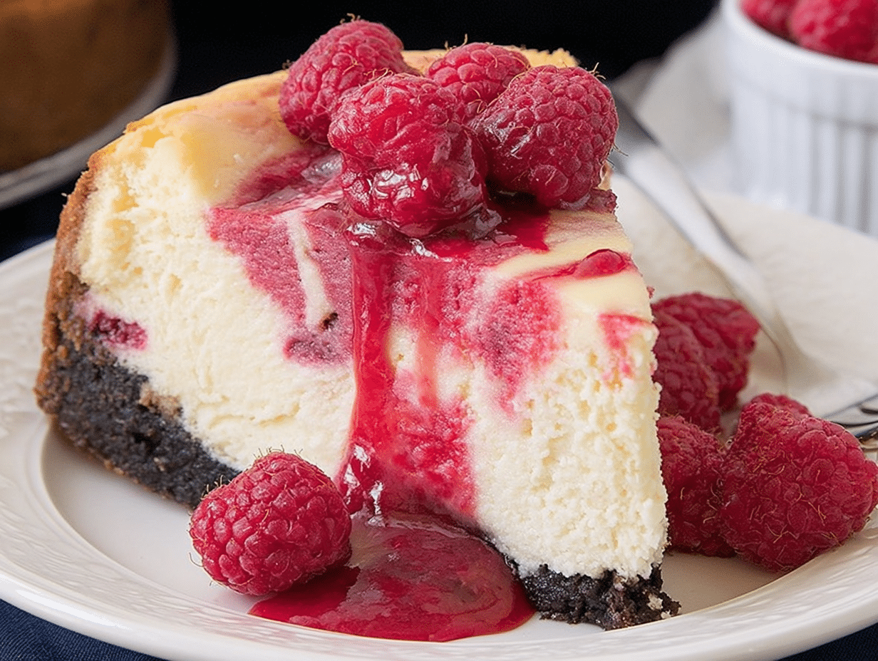 White Chocolate Raspberry Swirl Cheesecake: A Creamy, Indulgent Delight ...