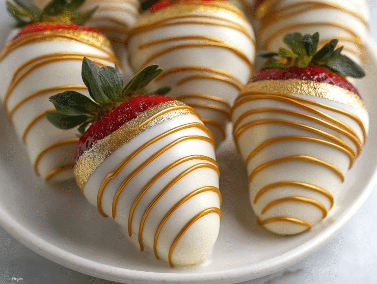 Gold Chocolate Covered Strawberries
